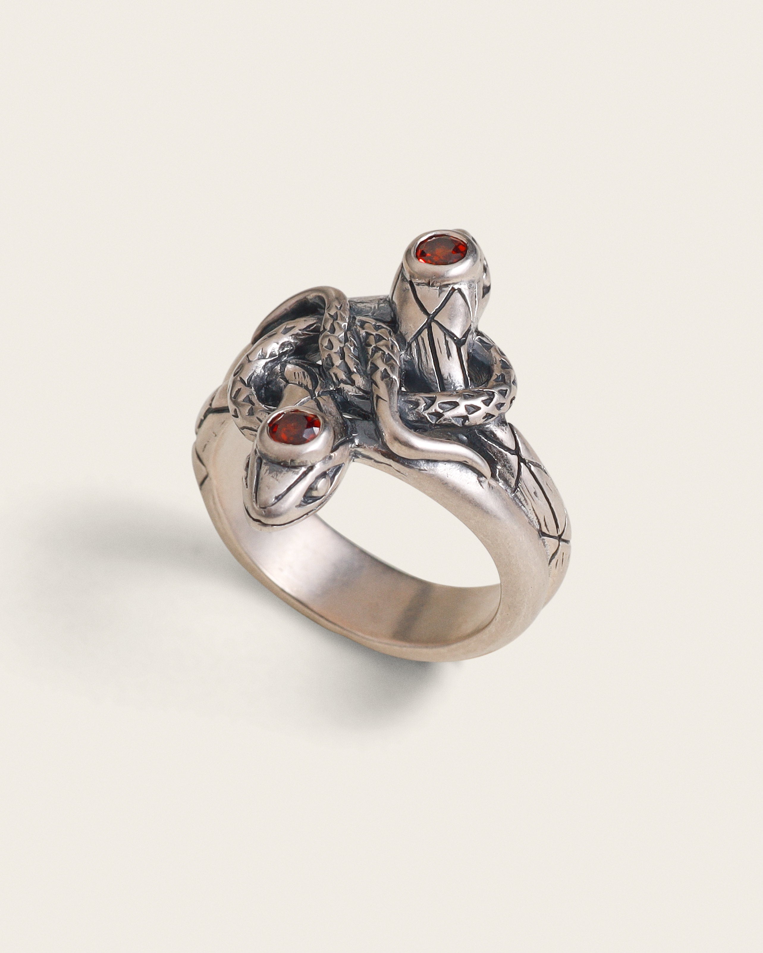 SNAKE GEMSTONE RING IN SILVER – Untold-truth-ecom