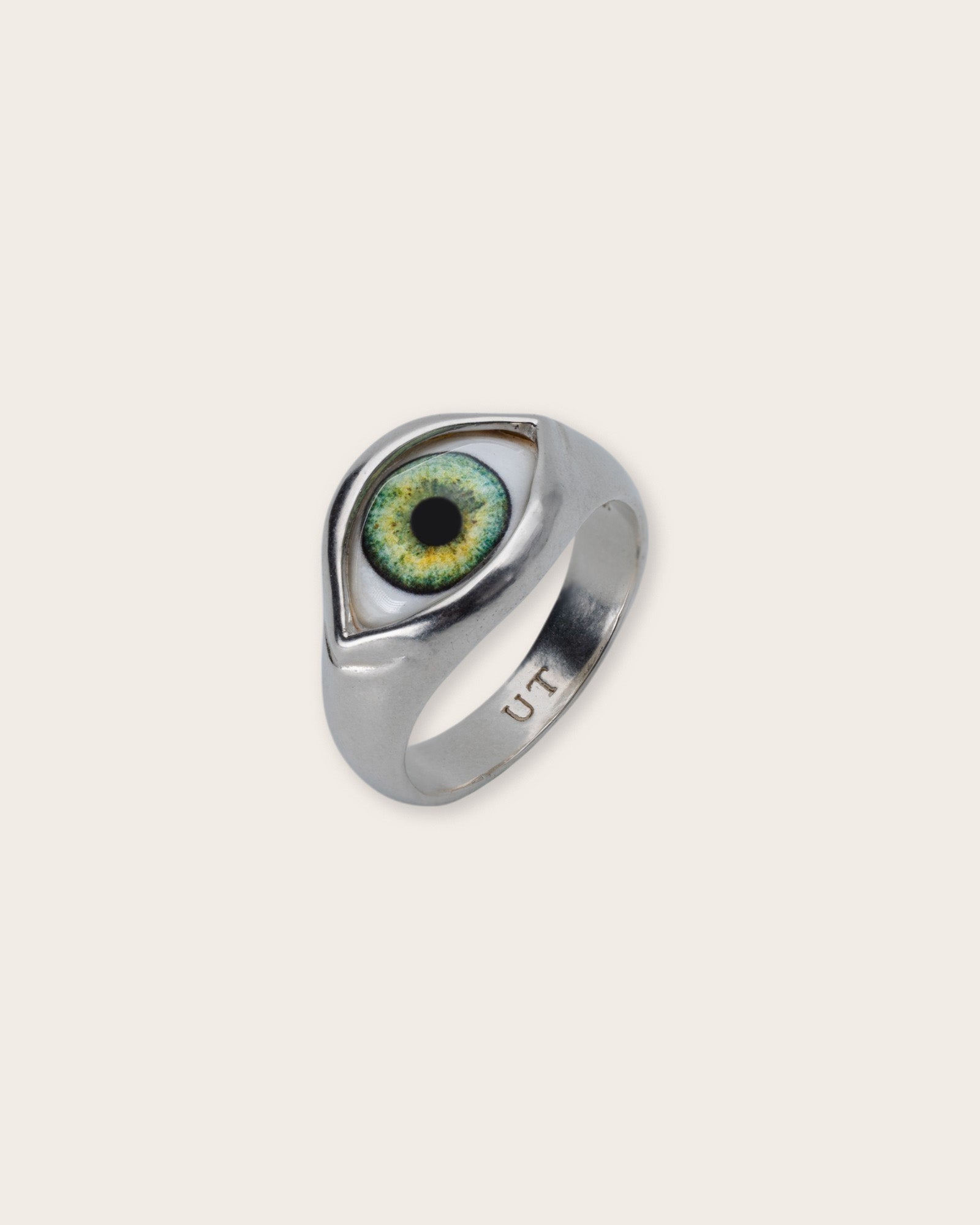 GREEN EYE RING IN SILVER – Untold-truth-ecom